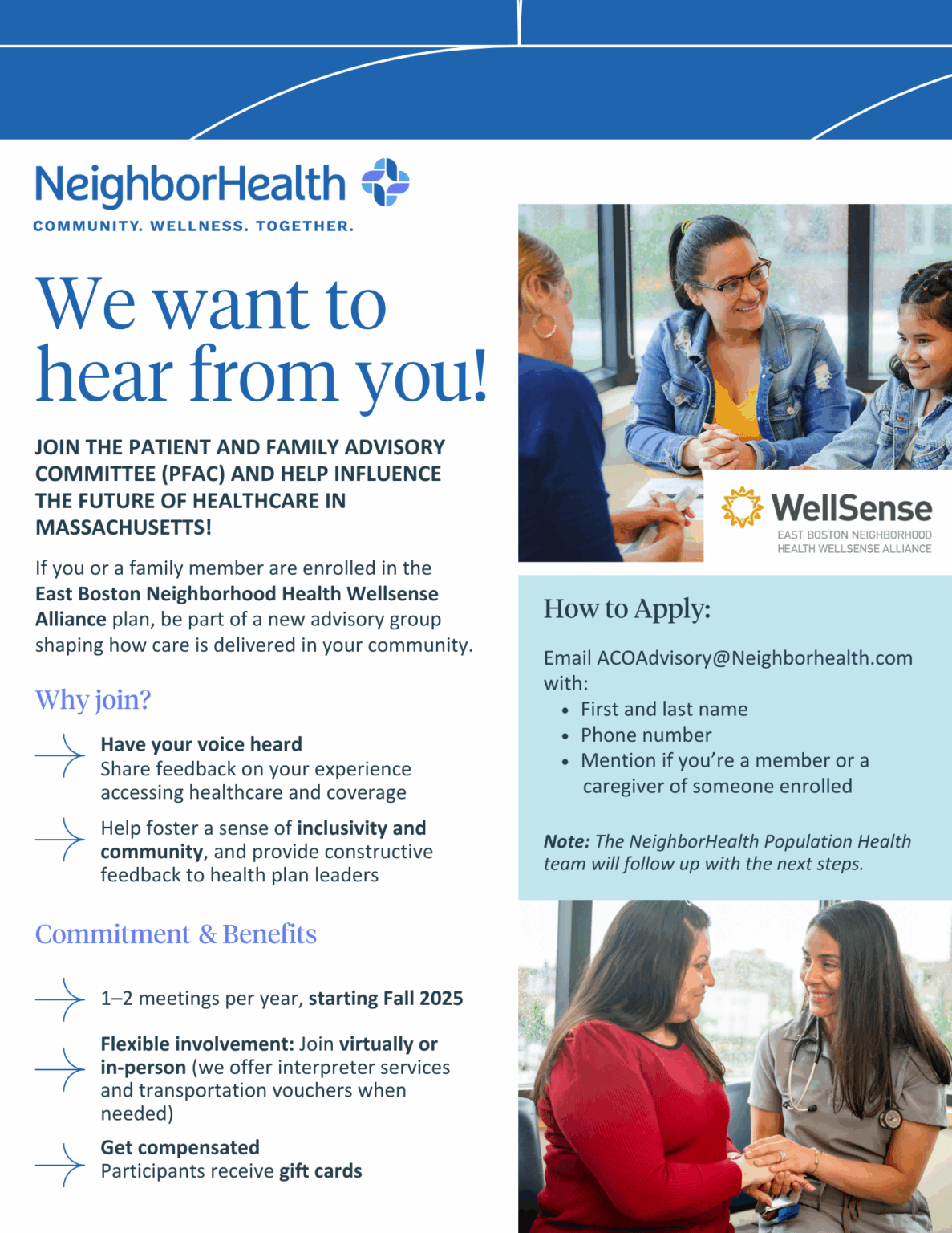 New Opportunity: Join the Wellsense Alliance Patient and Family ...